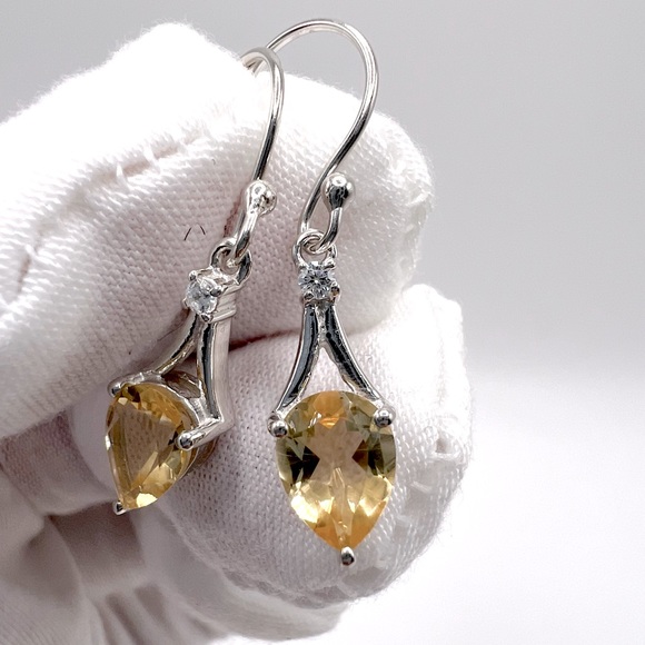 Jewelry | Genuine Citrine 925 Sterling Silver Earrings | Poshmark